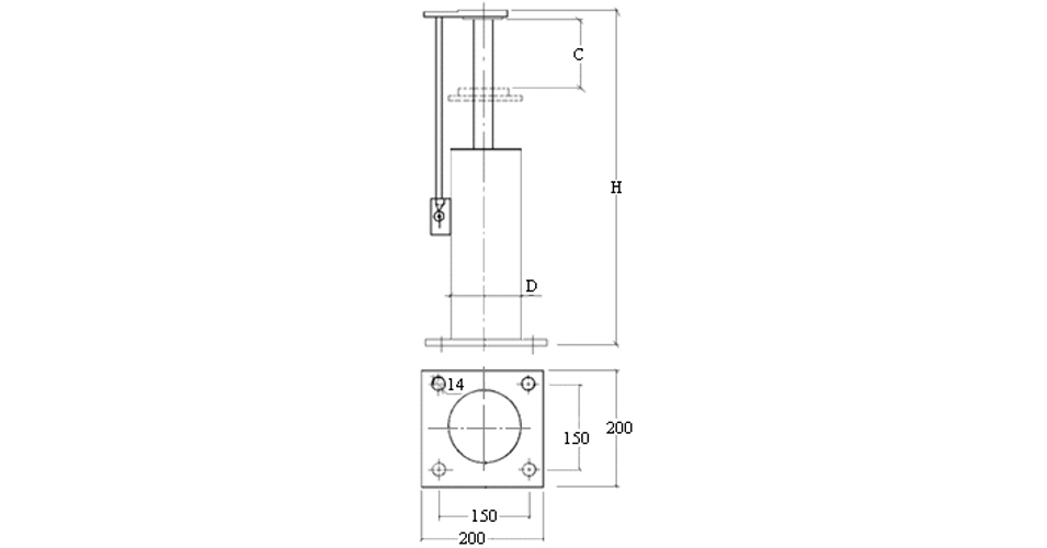 A203 oil pit buffer for elevators - Buffers